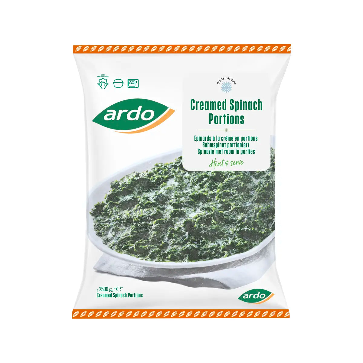 Creamed Spinach Portions 2.5kg