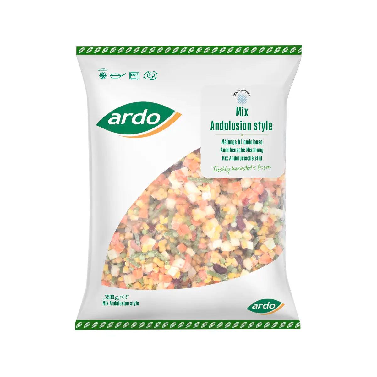Pre-Cooked Vegetable Mix with Corn & Red Kidney Beans Andalusian Style ...
