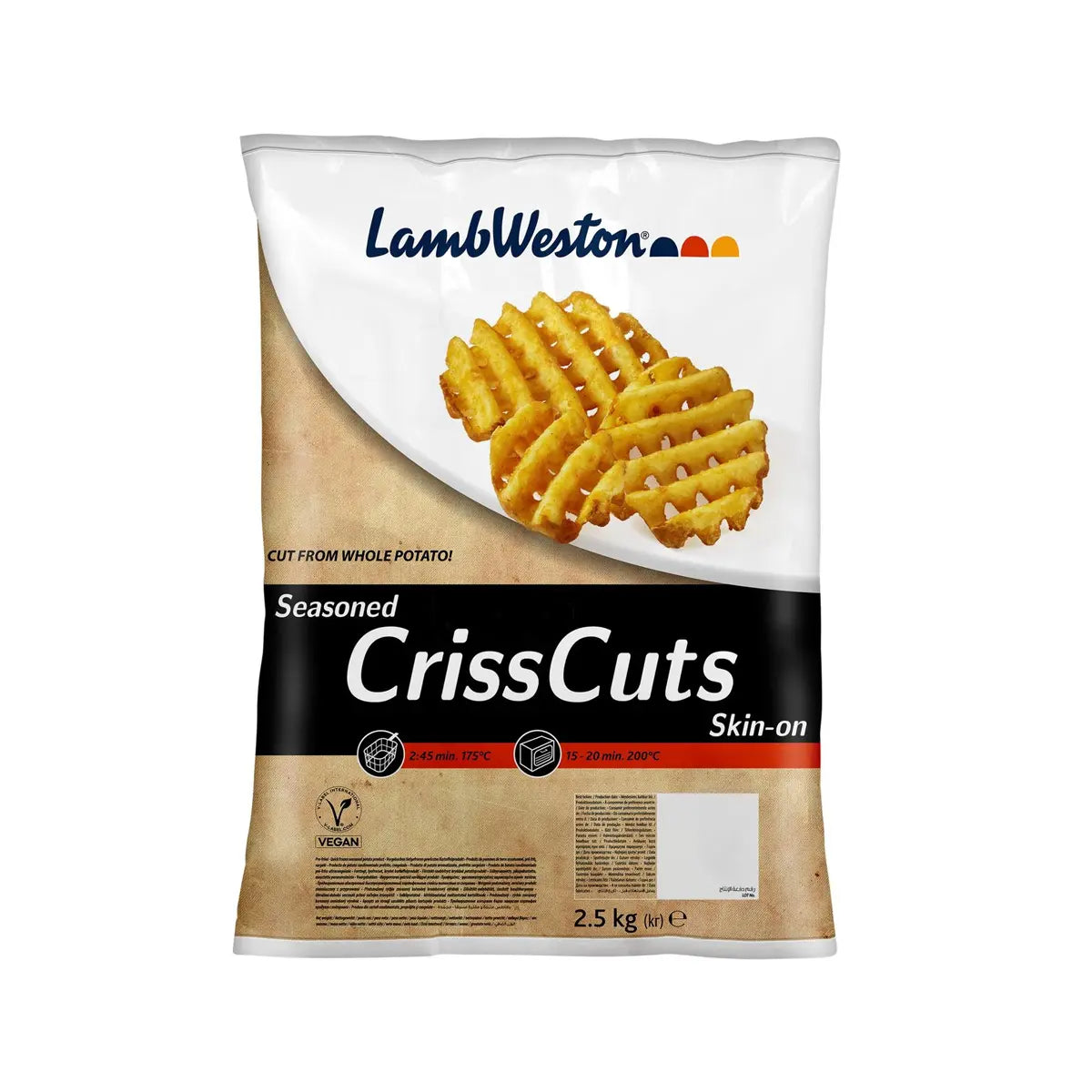 Seasoned Crisscuts Skin-On 2.5kg